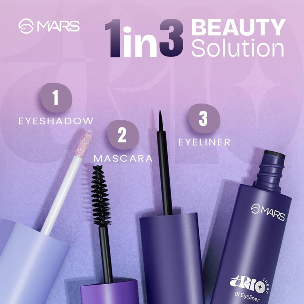 MARS TRIO Treat 3-IN-1 Eye Makeup Kit with Eyeliner AK2(5JN) – Newskingo